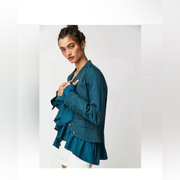 Free People | Jackets & Coats | Free People Ruffles Romance Jacket Top ...